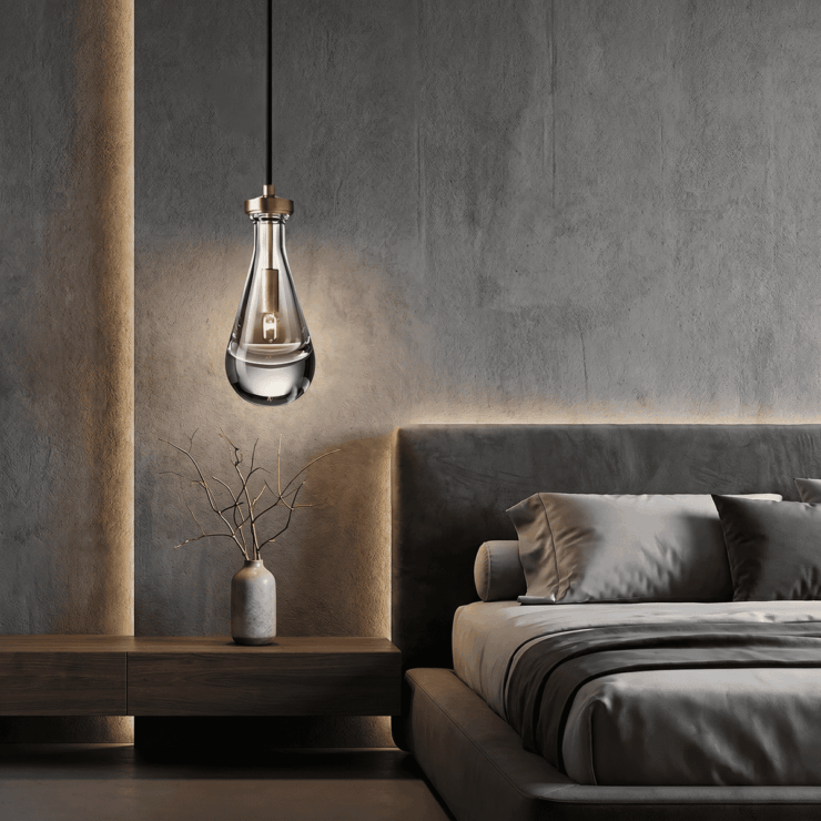 Suspension cristal goutte d'eau luminaire haut de gamme • Lustre Design